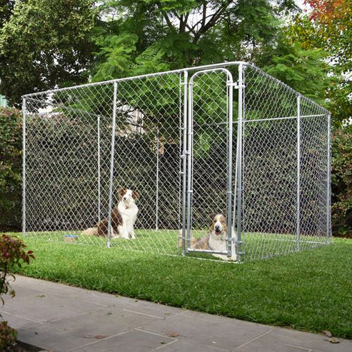 RapidMesh - 2-In-1 Galvanised Steel Dog Run And Kennel Animal Enclosure ...