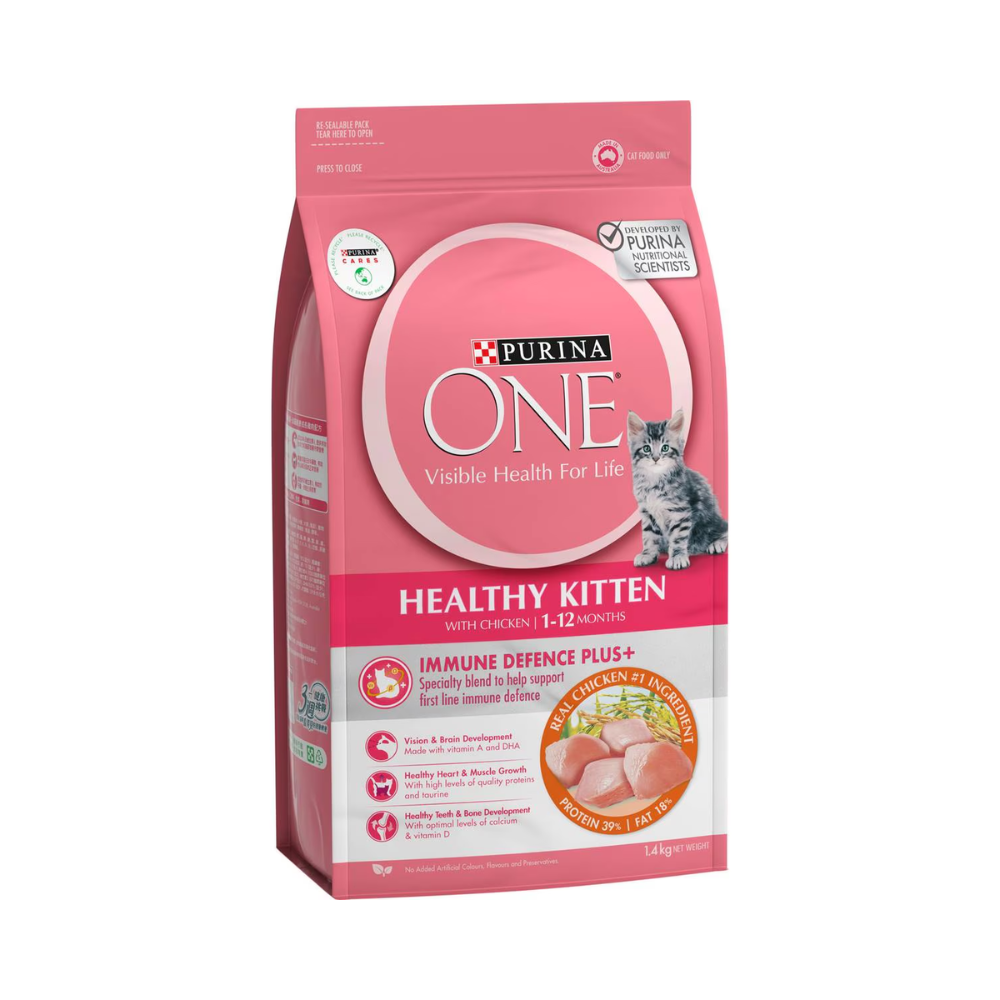 Purina One - Healthy Kitten With Chicken 1-12 Mnth Dry Cat Food 1.4kg ...