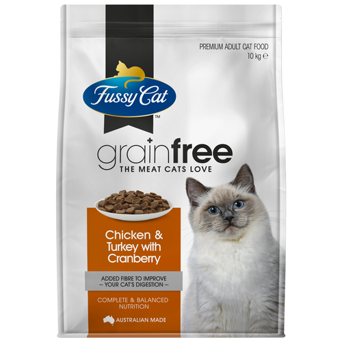 Fussy Cat - 10kg Chicken And Turkey With Cranberry Grain Free Cat Dry ...