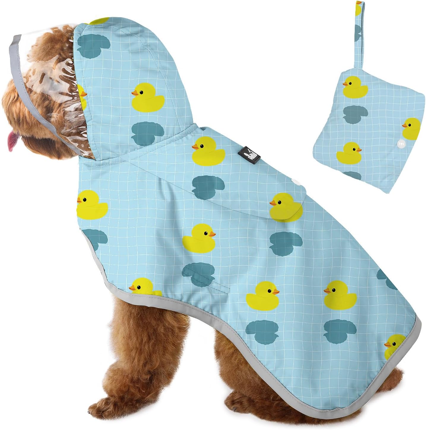 Dog Raincoat Waterproof Hooded Poncho (Duck) - Petservo – Pet Servo