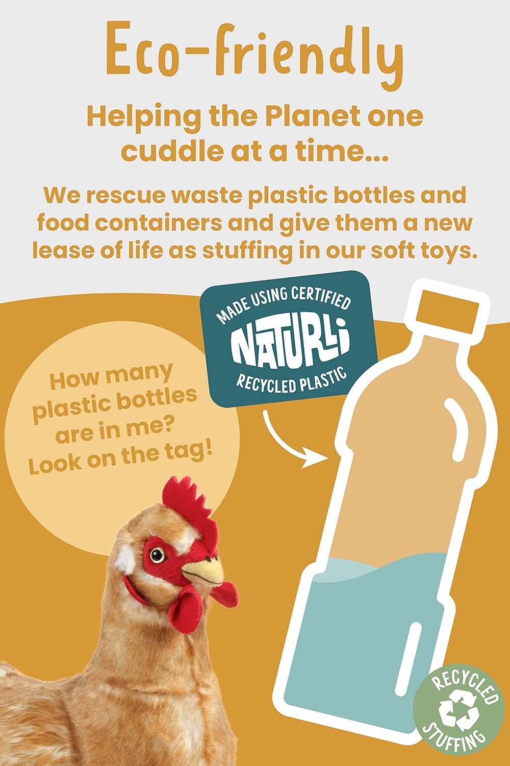 Living Nature 35cm Hen Chicken - Realistic Soft Farm Animal Toy ...