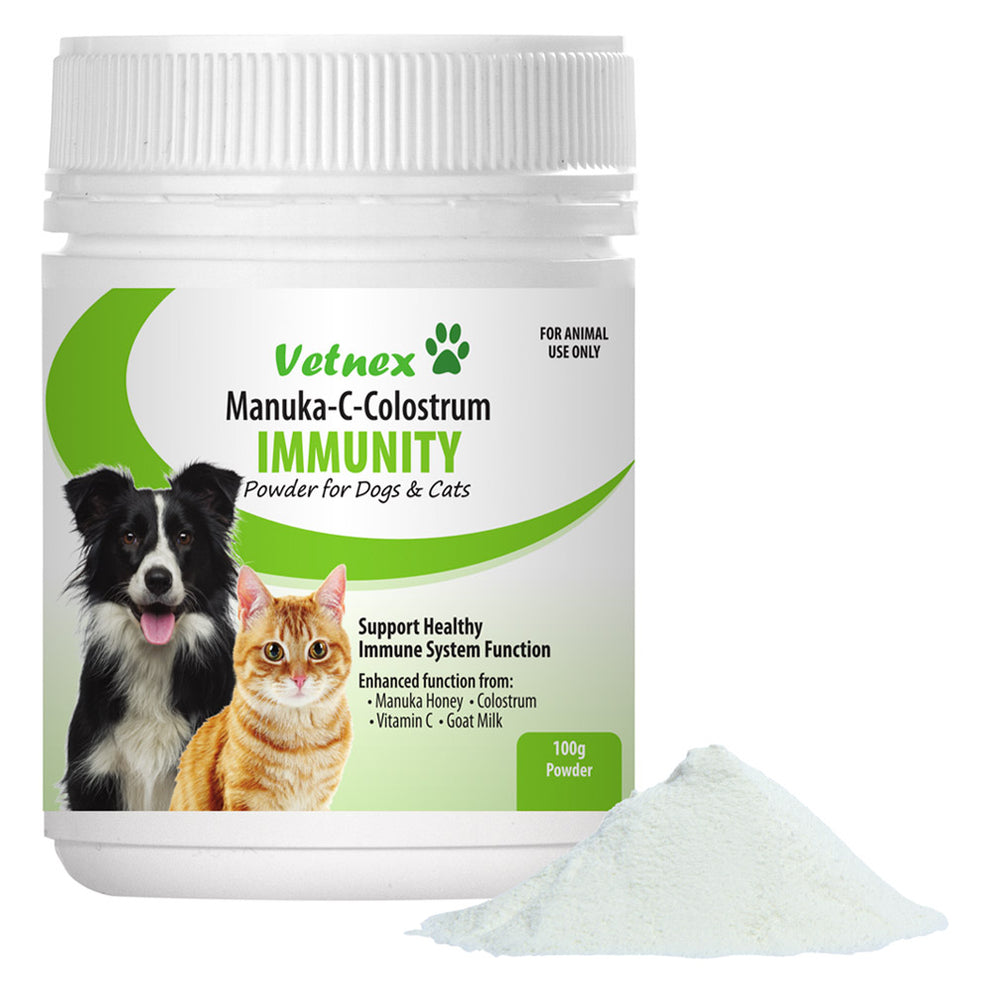 Vetnex Immunity Manuka-C-Colostrum Powder for Dogs & Cats at Pet Servo